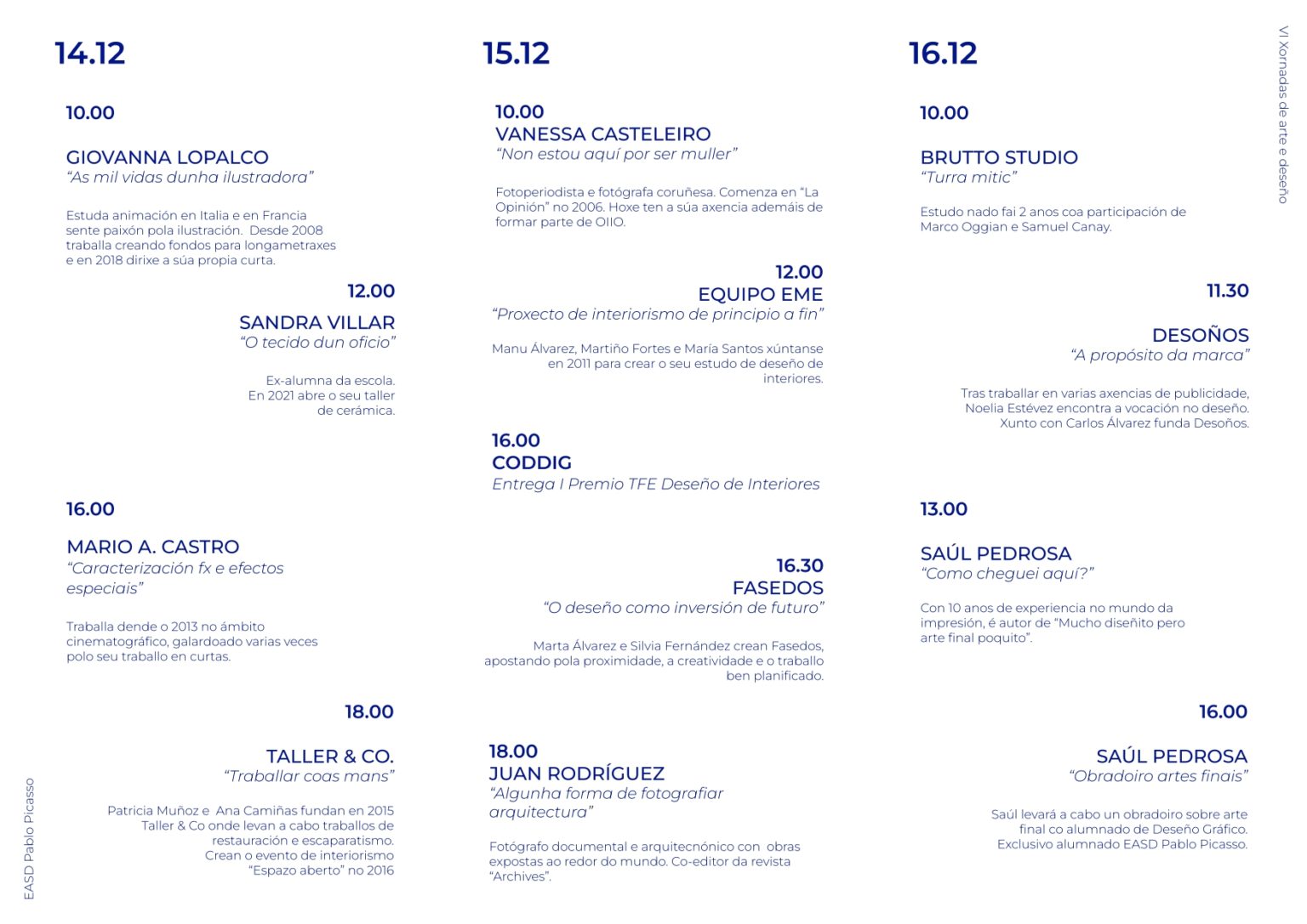 BISIONA- IV Jornada de Arte y Diseño de la EASD Pablo Picasso – CODDIG